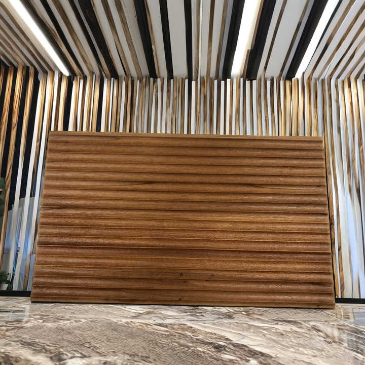 Modern Fluted Oak Wood Tambour Panel Decorative Round Fluted Wooden Oak ...