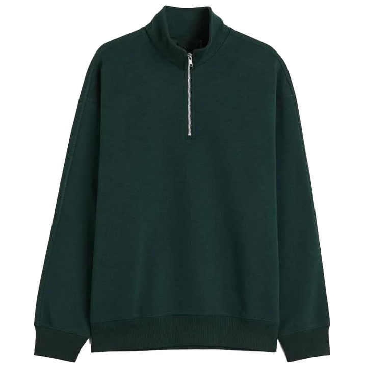 Custom 100% Cotton Fleece Half Zip Pullover Quarter 1/4 Zip Sweatshirt ...