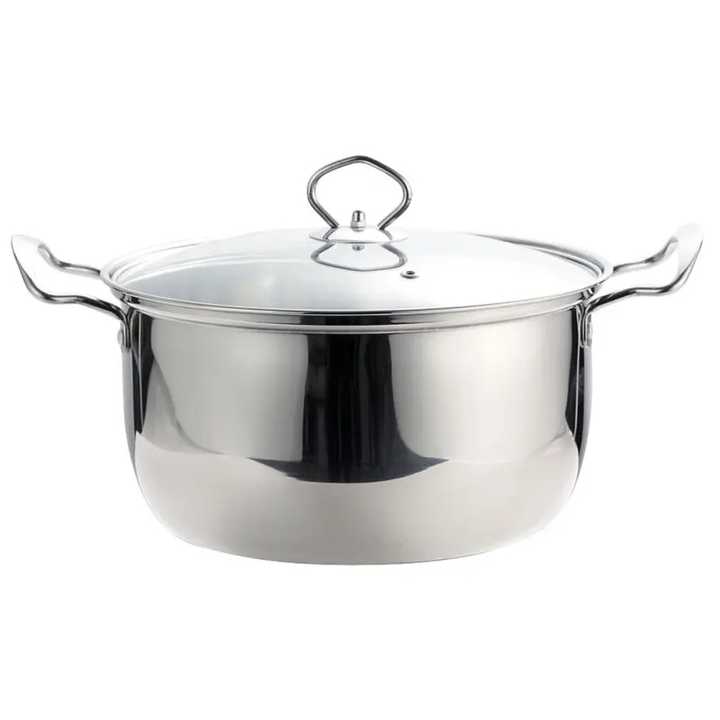 Modern Stainless Steel Stock Pots with Double Handles and Double Bottom ...