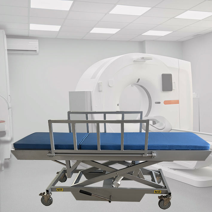 MRI Hydraulic Stretcher Trolley - Height Adjustable for 1.5T & 3.0T