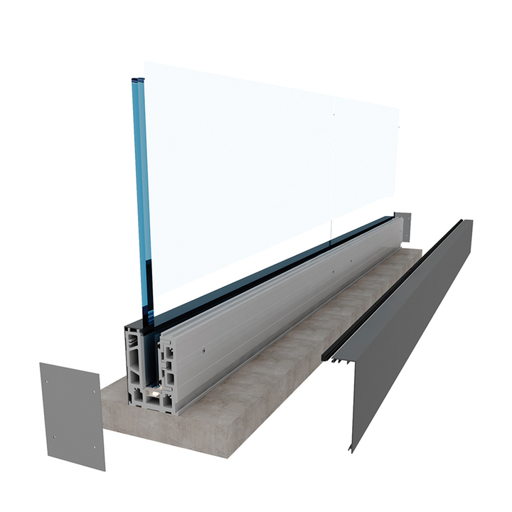 X-KPR Modern Design Aluminum U Channel LED Glass Railing