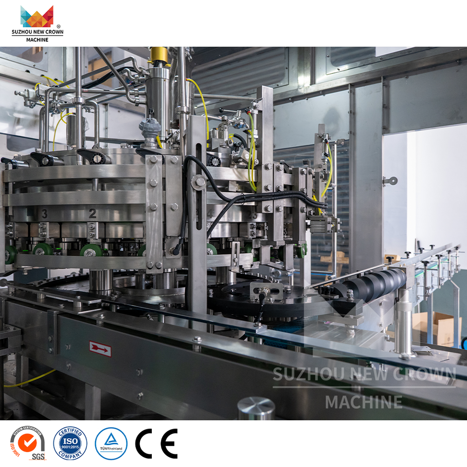 Turnkey Can Filling Line 4000CPH Beer Pasteurizer Labeler Cartoner ...