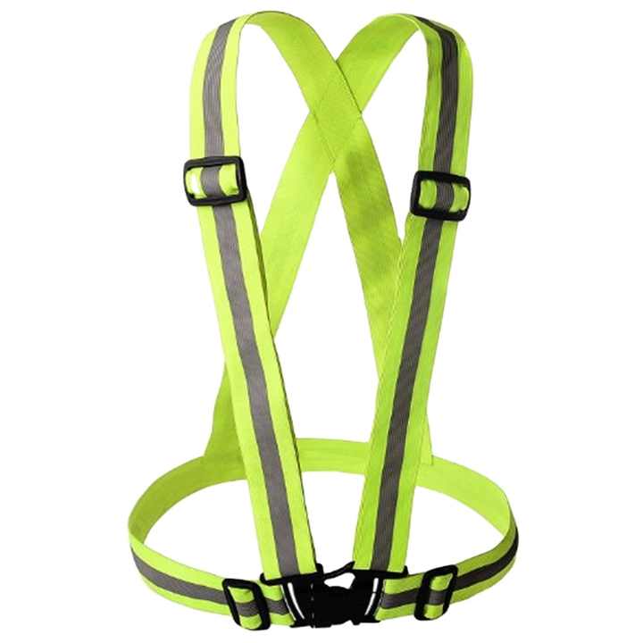 Amarillo fluorescente reflectante cinturón de seguridad industrial con ...
