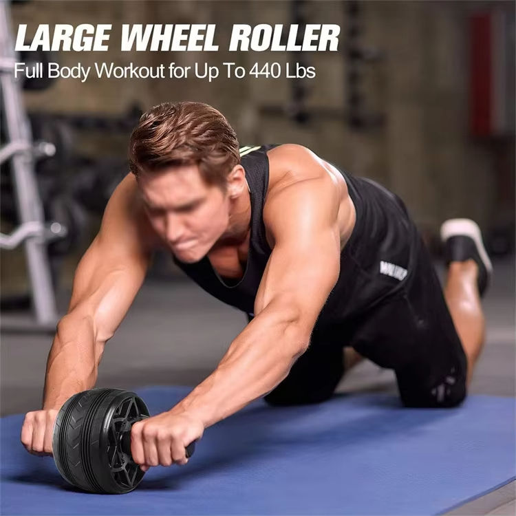 Dual-Wheel Non-Slip TPR Material Unisex for with Mat-Home Gym Core ...