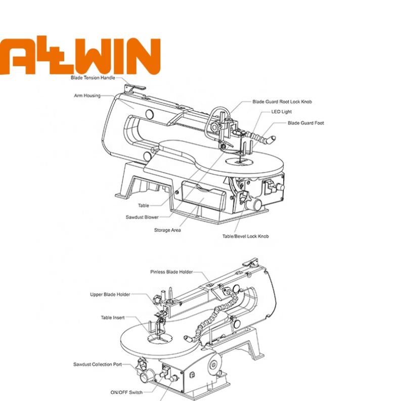 Beginner Scroll Saws - 16 Inch Woodworking Machine - Pinless Blade Holder