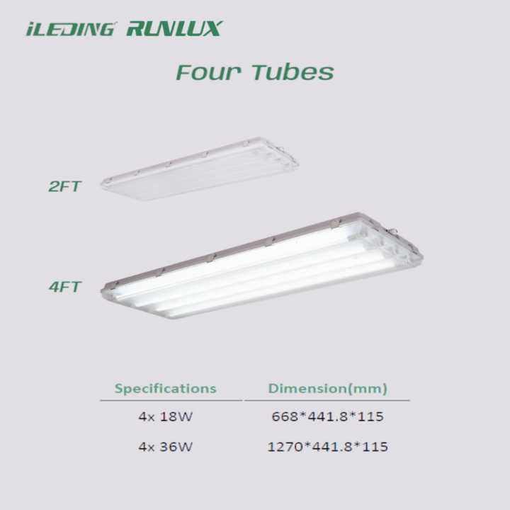Easy Installation Led Tubes T5 T8 Lights IP65 Ik08 Triproof Waterproof ...