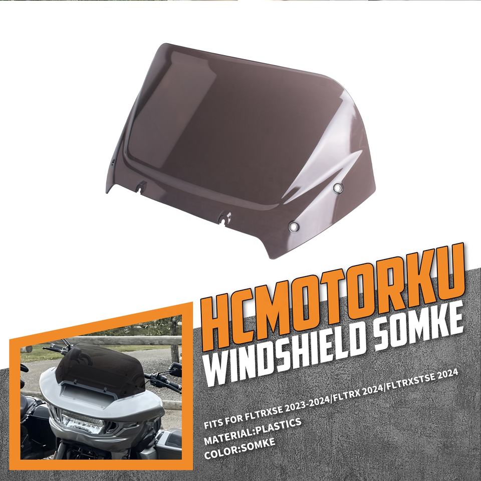 Motorcycle 10" Front Windshield Air Deflector Wind Cover for Harley ...