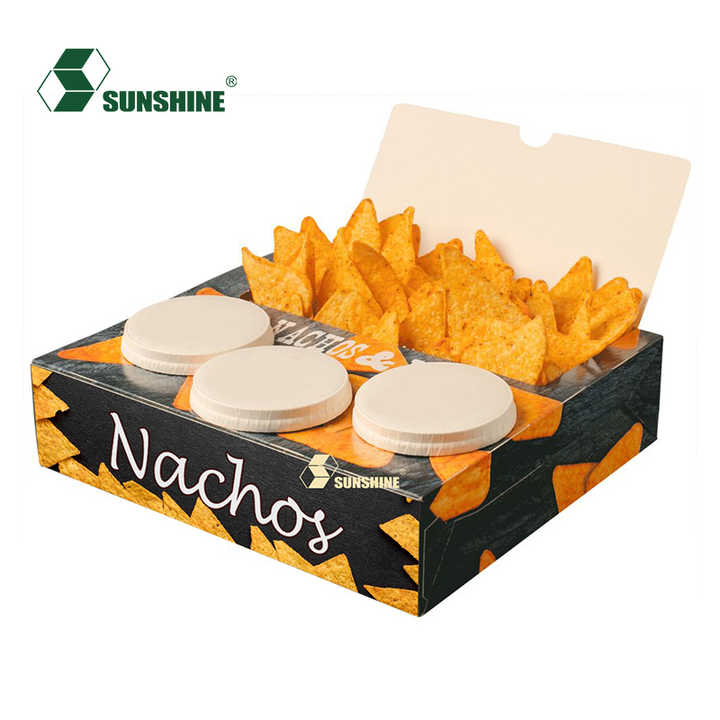 Eco Friendly Crepes Paper Cone Nachos Dip Packaging
