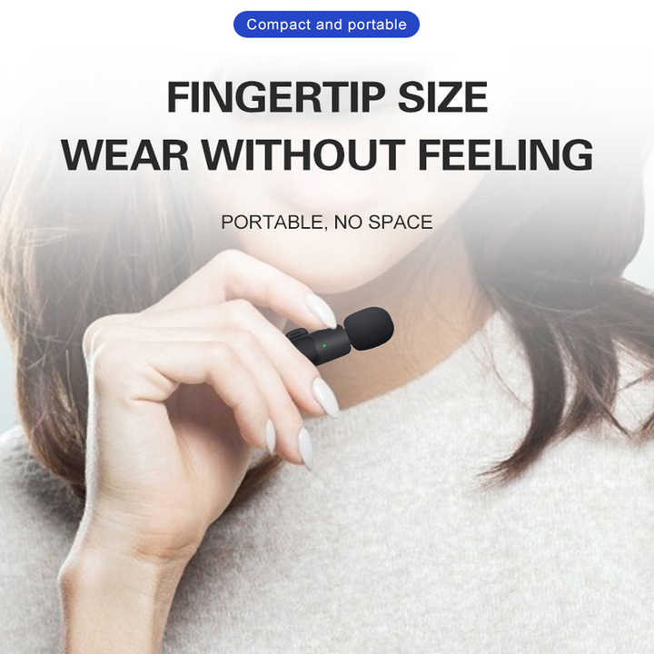 K8 Lavalier Microphone Live Streaming Wireless High Quality Chipset ...