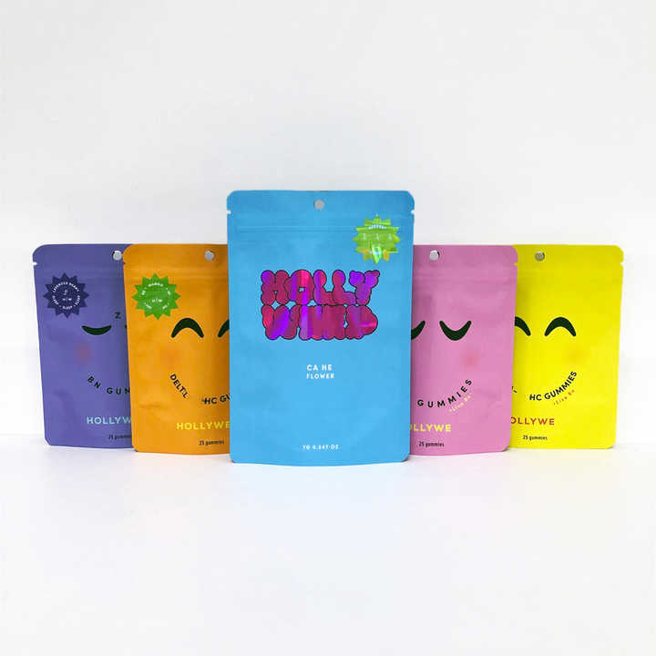 Raised Spot UV Gold Stamping Custom Seed Gummies Food Pack Ziplock ...