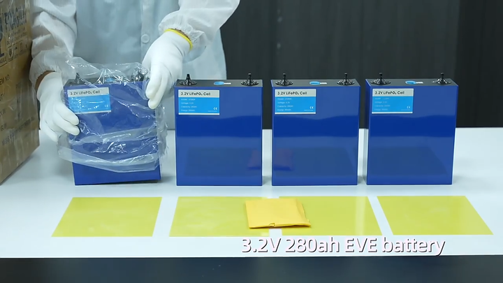 EVE 280Ah Lifepo4 Battery Cell LF280k grade A 3.2v EU US USA Stock lithium ion li prismatic LFP ...