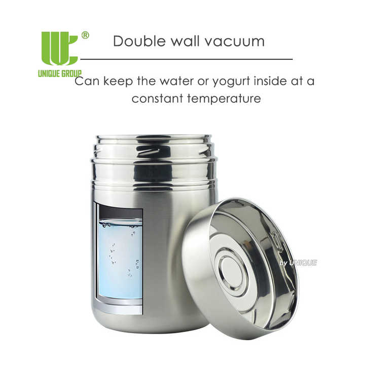 1.9L Stainless Steel Yogurt Fermentation Jar Vacuum Insulated Airtight ...