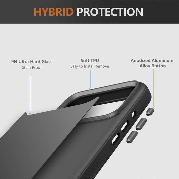 High Protection Magnet 9H Tempered Glass Skin Friendly TPU Mobile Phone ...