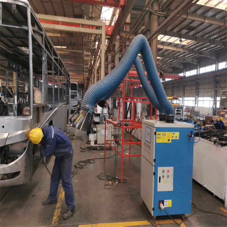 Double Flexible Arm Portable Welding Fume Extractor High Airflow Mobile ...