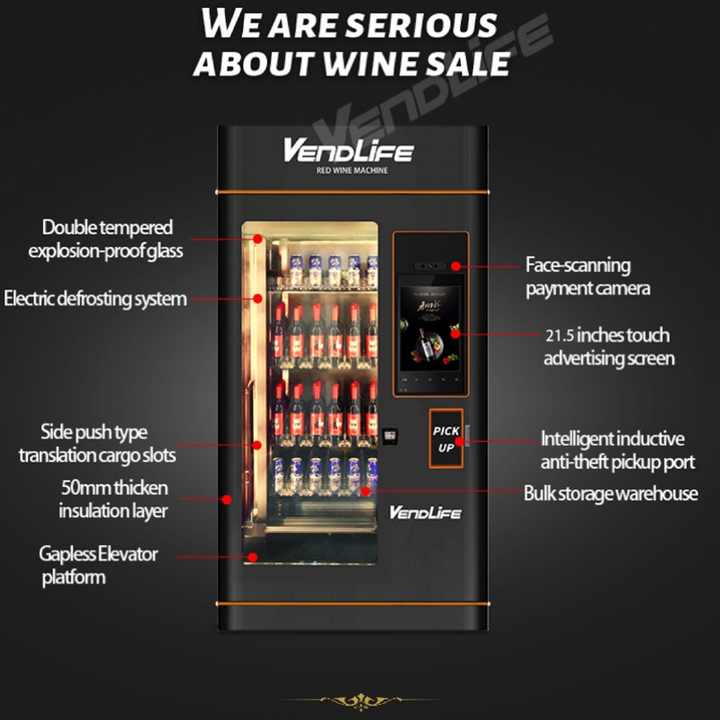 Red Wine Vending Machine Beer Wine Bottle Vending Machine with XY ...