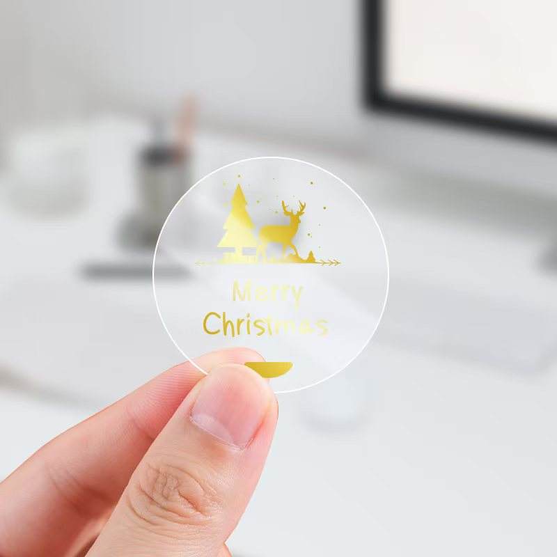 High Quality Transparent Adhesive Hot Stamping PVC Sticker Waterproof ...