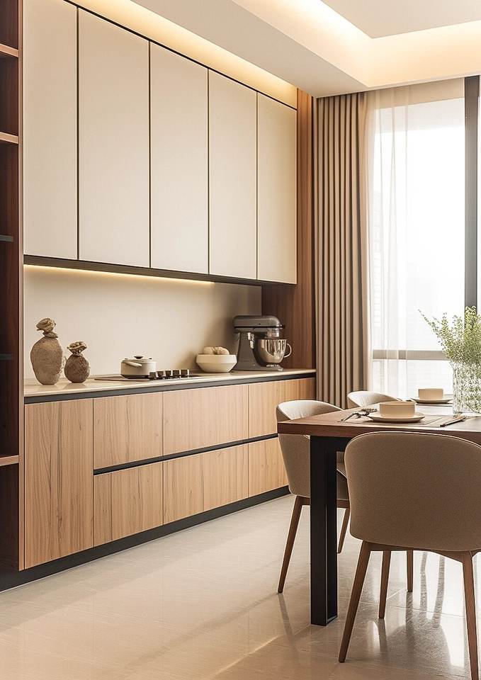 Custom Kitchen Cabinet Solid Wood Soft Close Storage Unit Modern ...