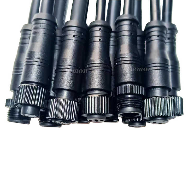 M12 Outdoor LED Lighting Waterproof Connector Cable Standard Circular 2 ...