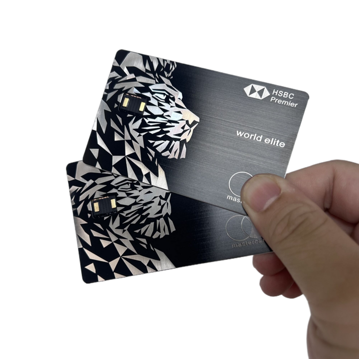 Tap to Pay Contactless Metal Credit Card Brushed Black Nfc Bank Card ...