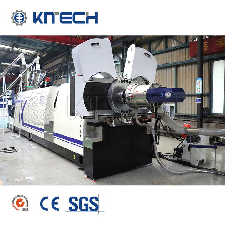 Waste Plastic Single Screw Water Ring Flakes Recycling Extruder Machine ...