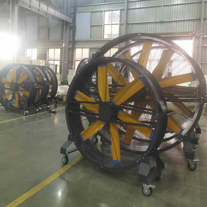 220V/380V 1.2m 1.5m 2m 0.75KW Portable PMSM Motor Wheel HVLS Fan