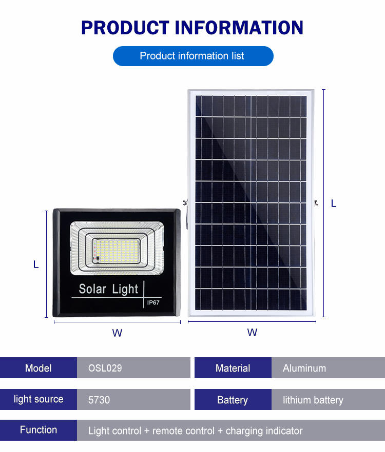 High quality solar light flood light ip67 waterproof led solar light ...