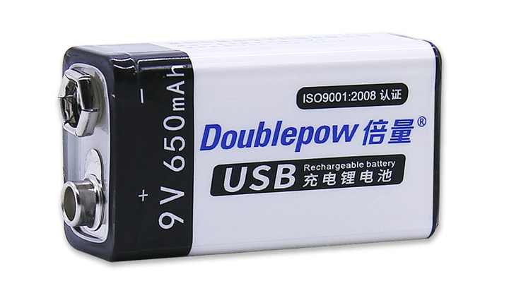 Doublepow Custom 6f22 9v Li-ion 650mah Battery Fast Charging Usb ...