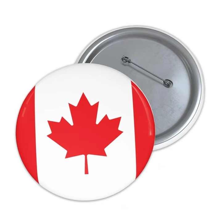 Canada Maple Leaf Heart Lapel Pins Enamel Flag Design Tourist Souvenirs Metal Badges Gift Items ...