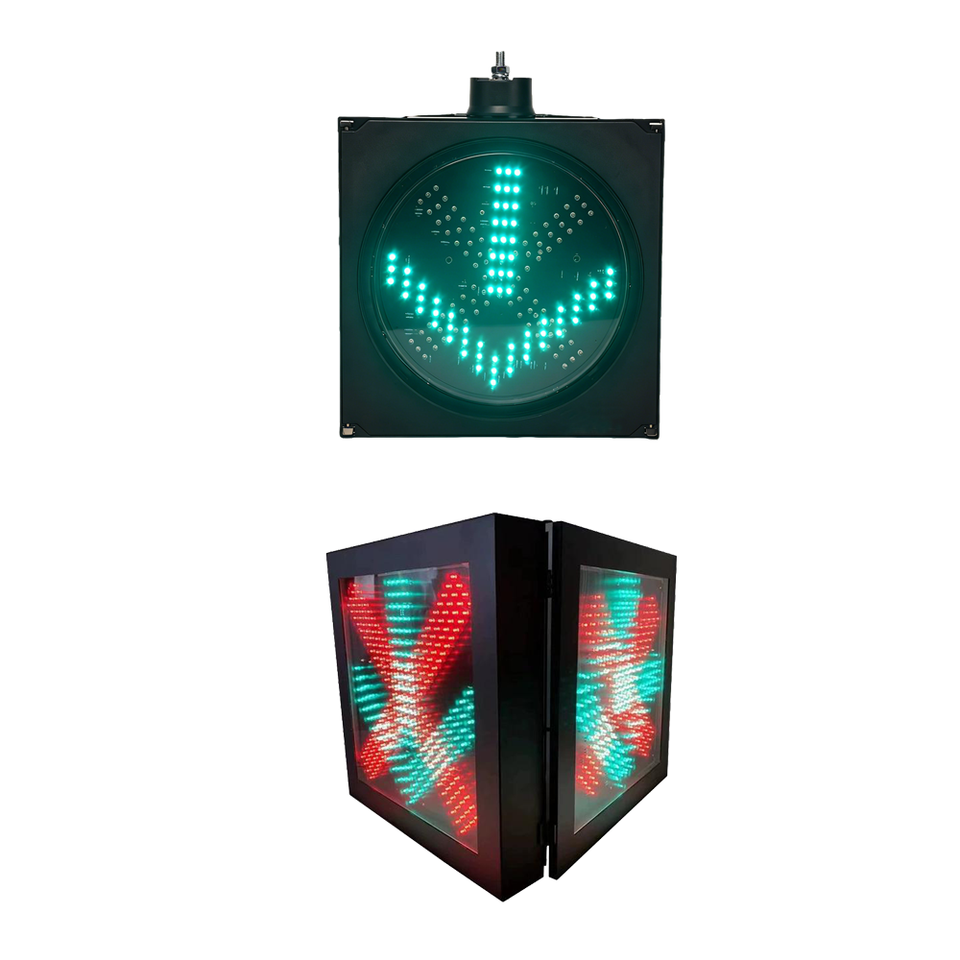Road Safety 600mm LED Traffic Signal Light Toll Station Tunnel Lane Use ...