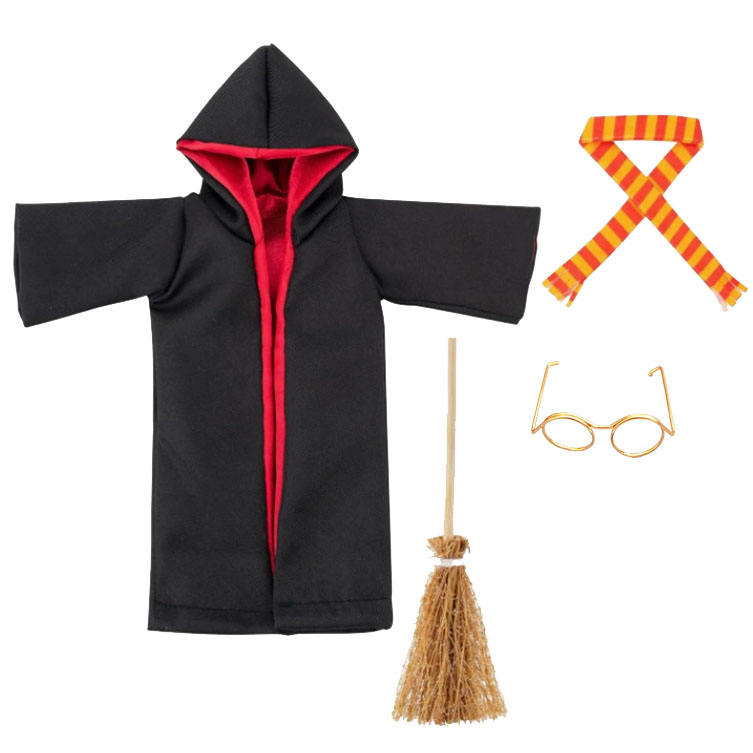 Christmas Elf Costume Doll Outfit Harry Potter Hooded Cloak Xmas Elf ...