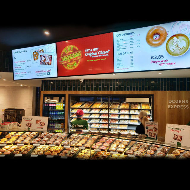 Wall Drive Thru Digital Menu Board - Pizza Display Screen