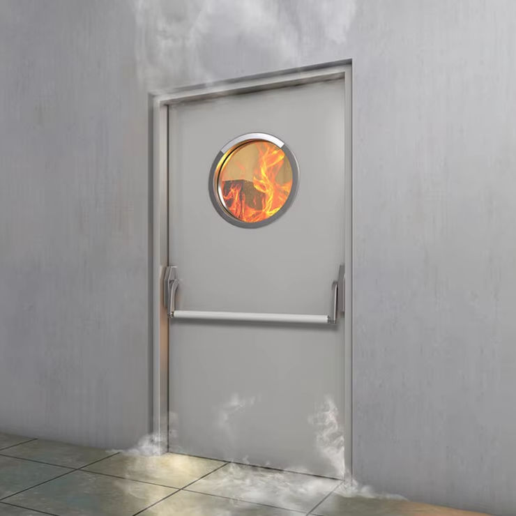 3H UL Factory Customized Modern Style Commercial Fireproof Steel Door ...