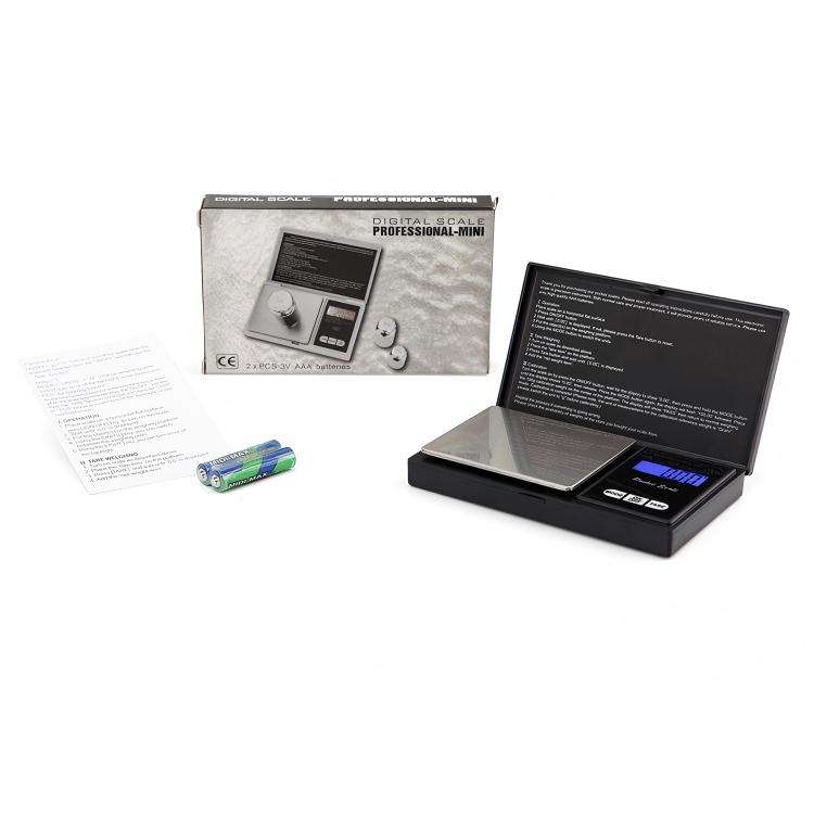 In Stock Mini Digital Jewelry Scale Pocket Black Battery Power Scale 0 ...