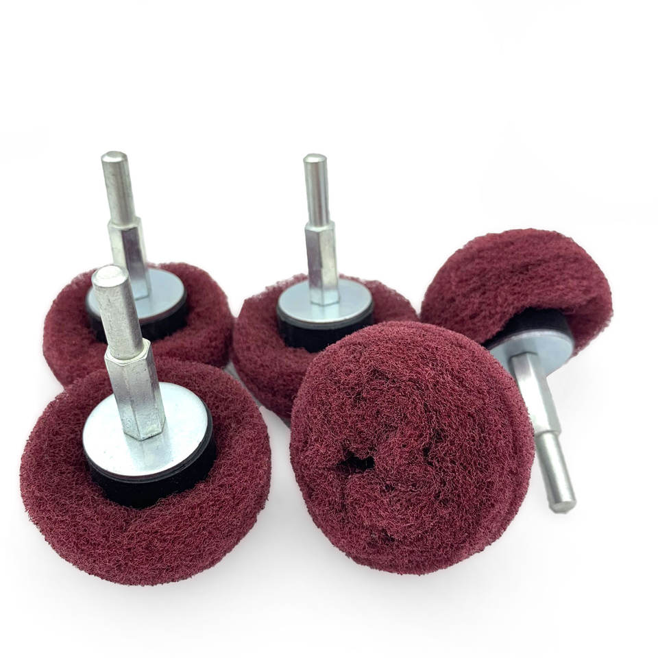 Abrasive Shaft-mounted Wire Drawing Non Woven Buffing Polishing Flap ...
