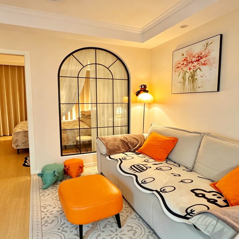 Decorative Arched Interior Window, Curved Design Enhances Space ...