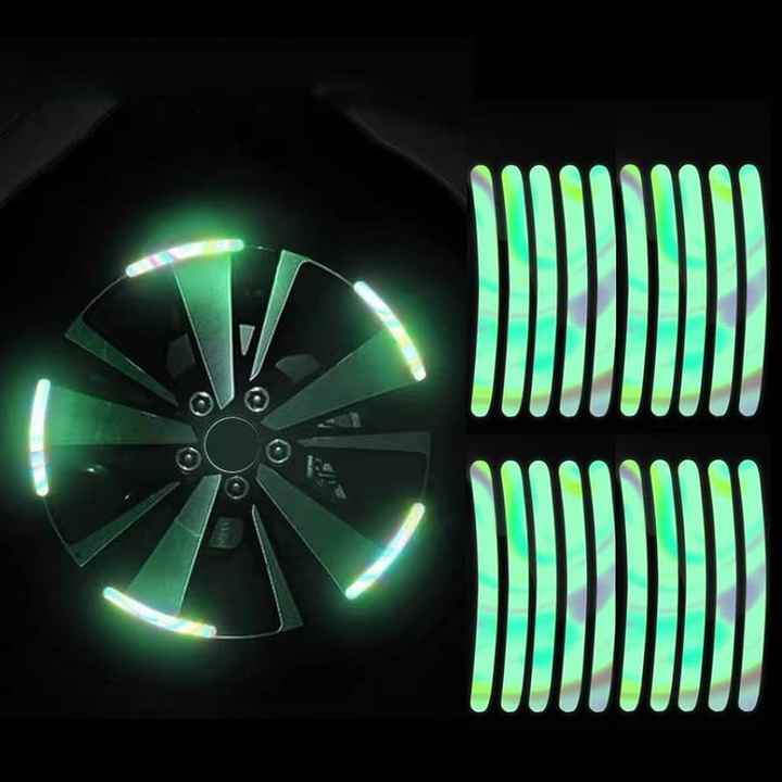 Vehicle Night Driving Safety Tire Luminous Decals Glow in the Dark Car ...