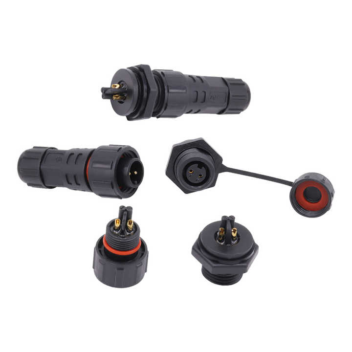 Plastic Circular Connector Solder Female Panel Mount Socket Front Real ...