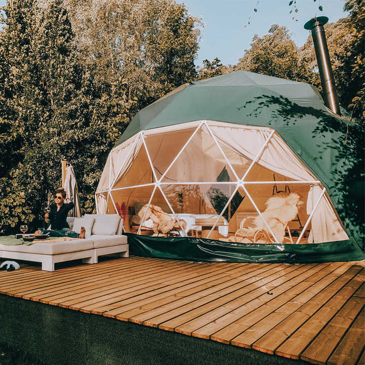 Luxury Hotel Resort Glamping Geodesic Dome Tent Kit for Sale