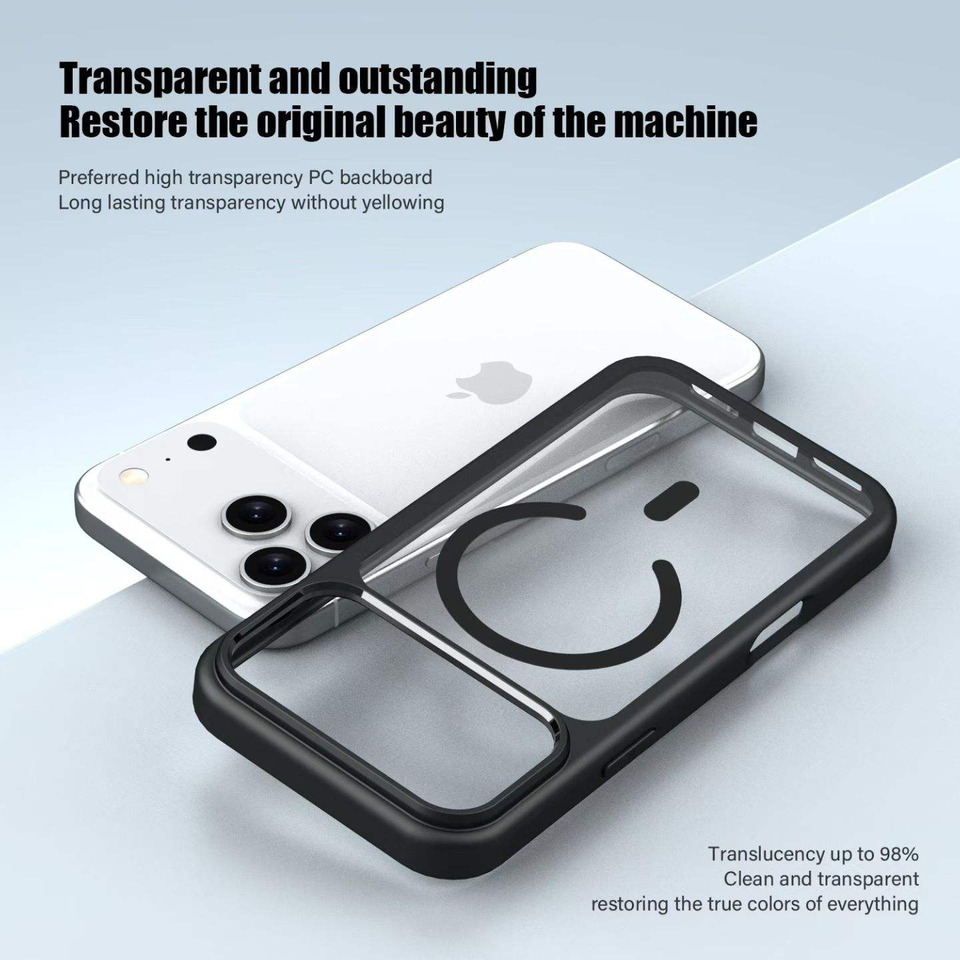 Colorful Border Clear Transparent Phone Case for iPhone 17 Series ...