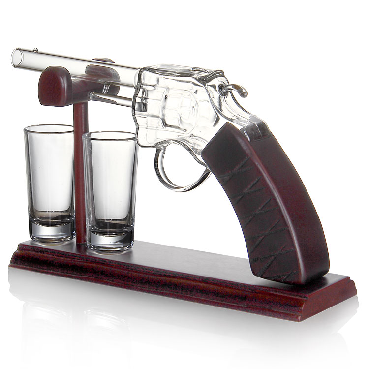 Verified Supplier Tequila Pistol Bottle Gun-Shaped Glass Bottle ...