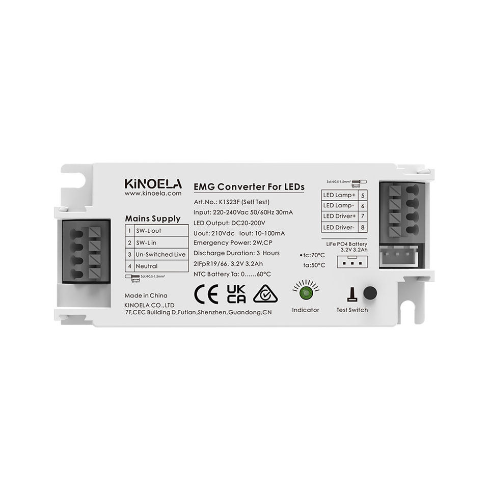 LED Emergency Power Supply Dual Check 3W 3 Hour LiFePO4 External PC CB ...