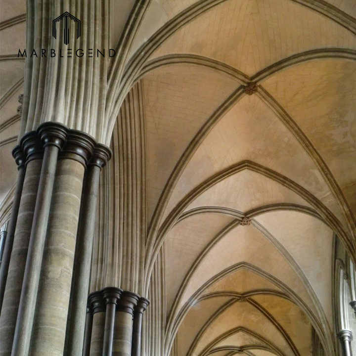 Natural Stone Columns - Hallway Groin Vault Moulding