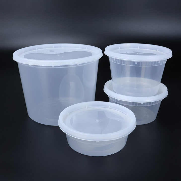 8oz 16oz 32oz Round Freezer Plastic - Safe Take Away Food Container