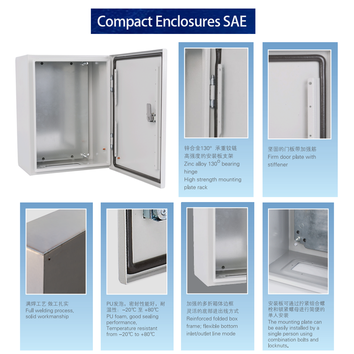 IP66 Waterproof Steel Electrical Enclosure Outdoor Telecom Cabinet Lock ...