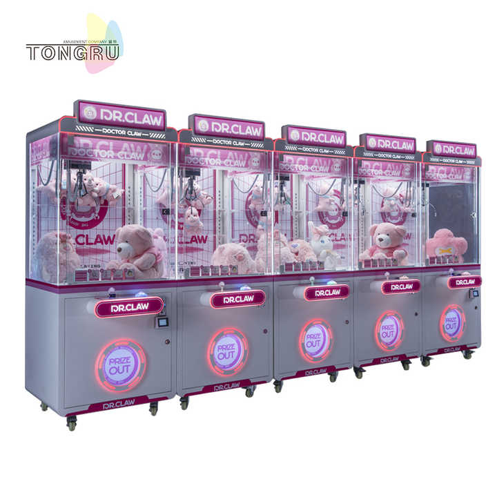 Mini Coin-Operated Crane Machine Gift Prize Vending Claw Toy Plush Doll ...