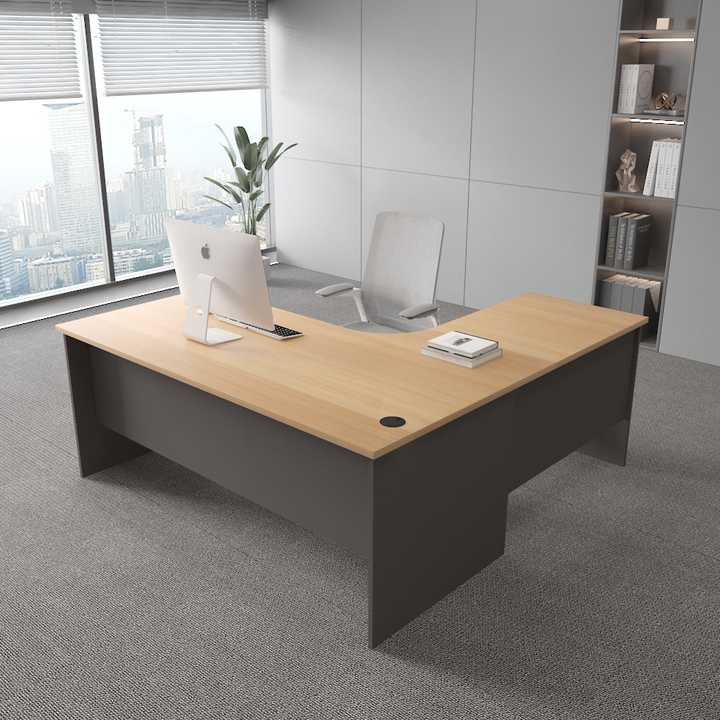 L Shaped Classic Office CEO Manager Desk Modern Computer Desk Durable ...