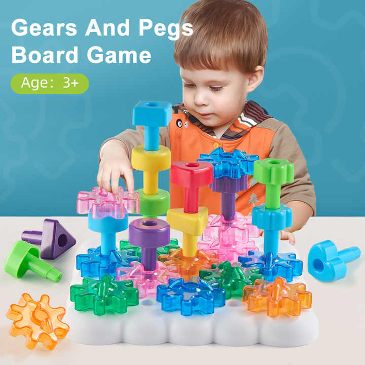 Toddler Toys Sensory Peg Board STEM Learning Stacking Sensory ...