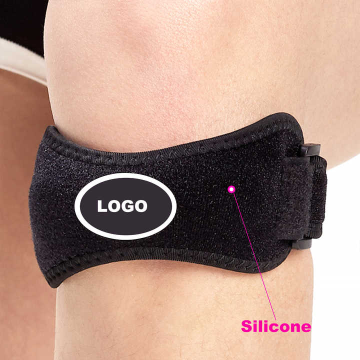 Adjustable Silicone Patella Knee Strap for Fitness Support