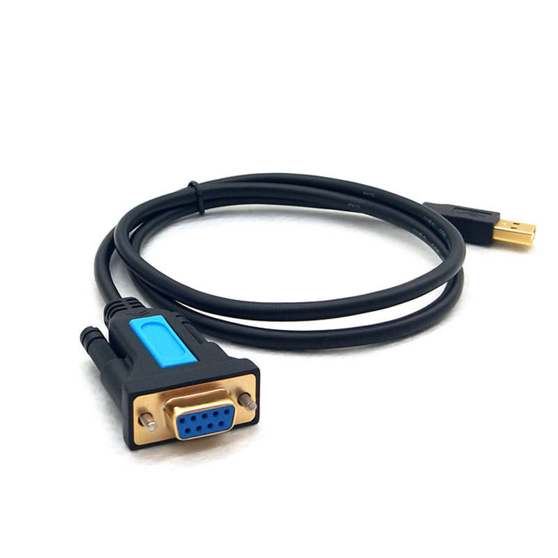 USB Serial Port Cable 9-Pin Rs232 Gold-Plated PVC Jacket DB9 Male ...