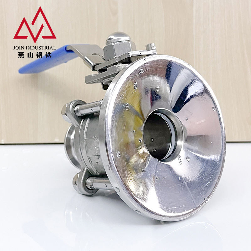 ISO Certified DN25 PN16 2 Inch Three Parts 3pc Clamp Bottom Ball Valve ...